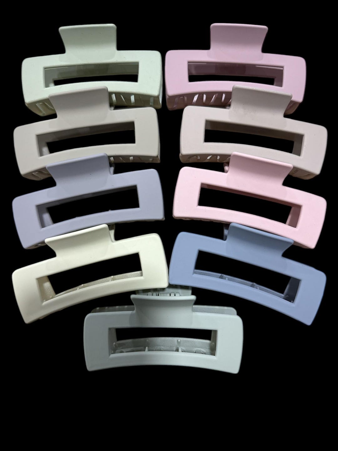 Rectangle Claw Clip, Claw Clips 4", Colors, Pink, Blue Green, 4" Claw ...