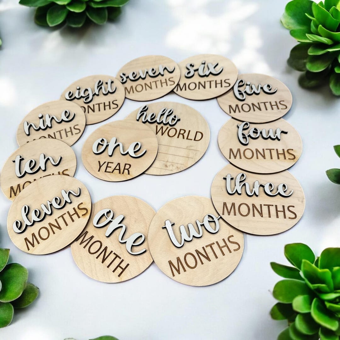 Milestones, Baby Milestones, Monthly Photo Tags, Baby Month Markers ...