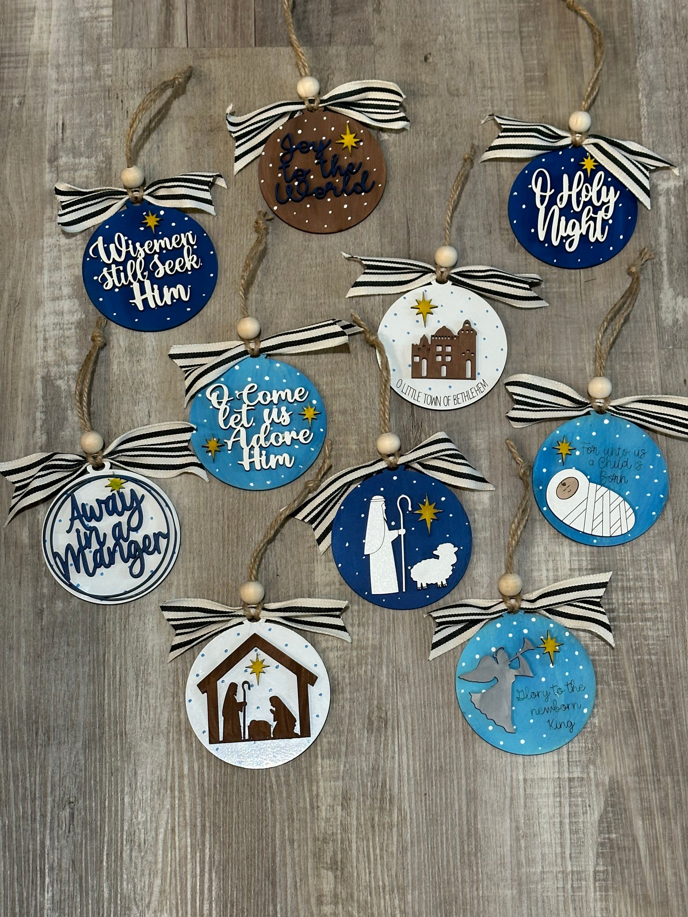 Nativity Ornaments Vol 1, Wooden, Nativity-themed, Ornaments, Christmas ...