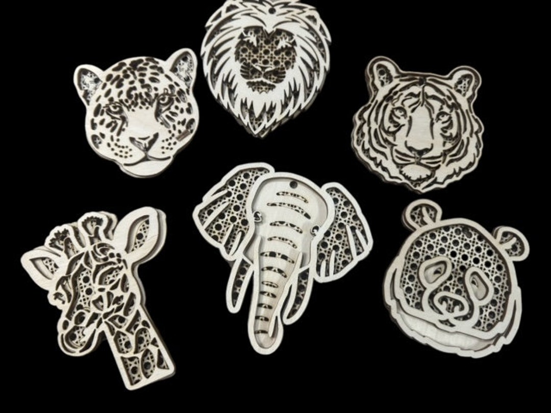 Rattan Jungle Animals Exotic Unfinished DIY, Rattan Charms Unfinished ...