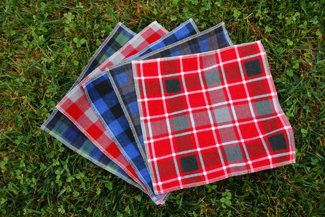 Flannel Handkerchief Set - Etsy