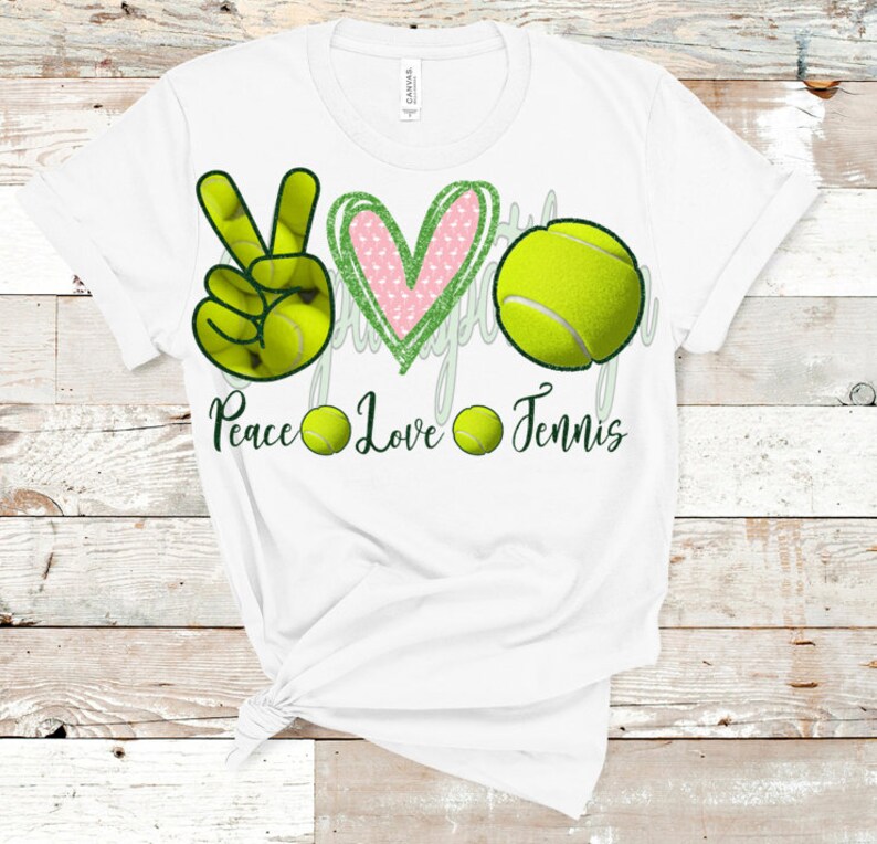 Peace Love Tennis Sublimation Design - Etsy