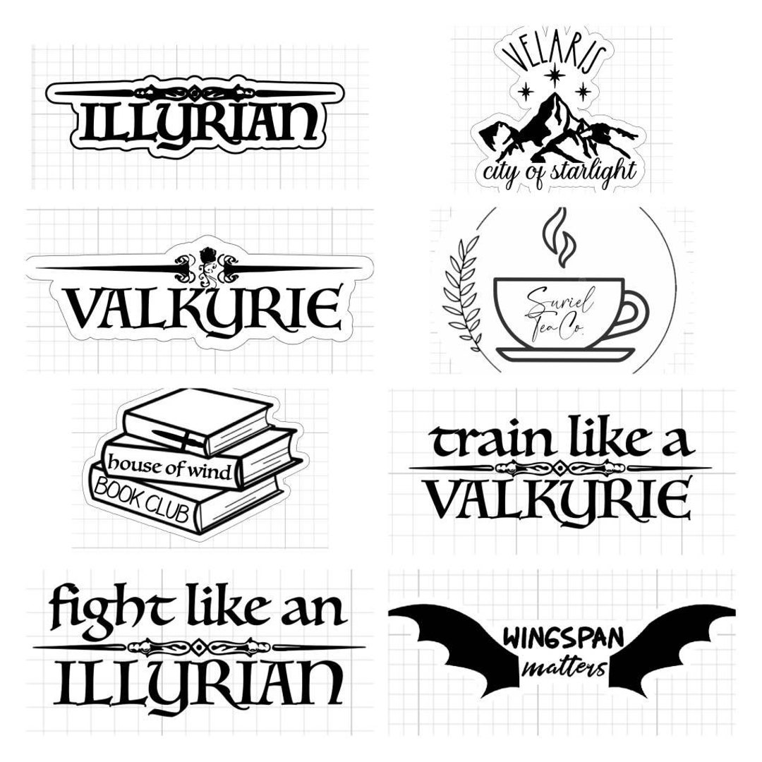 ACOTAR Sticker Set Black and White - Etsy