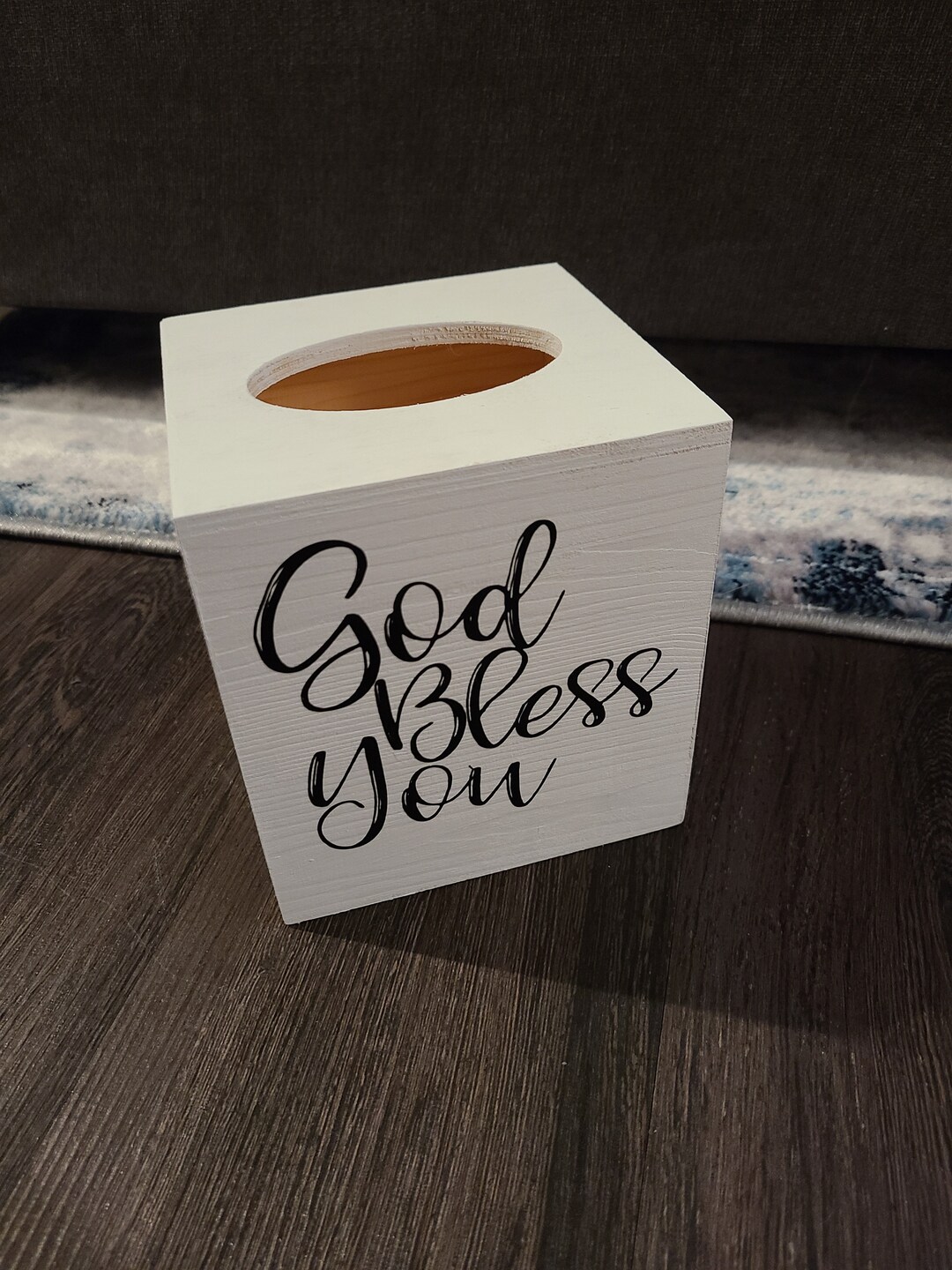 God Bless You Wood Tissue Box | Farmhouse Decor | Tissue Box - Etsy