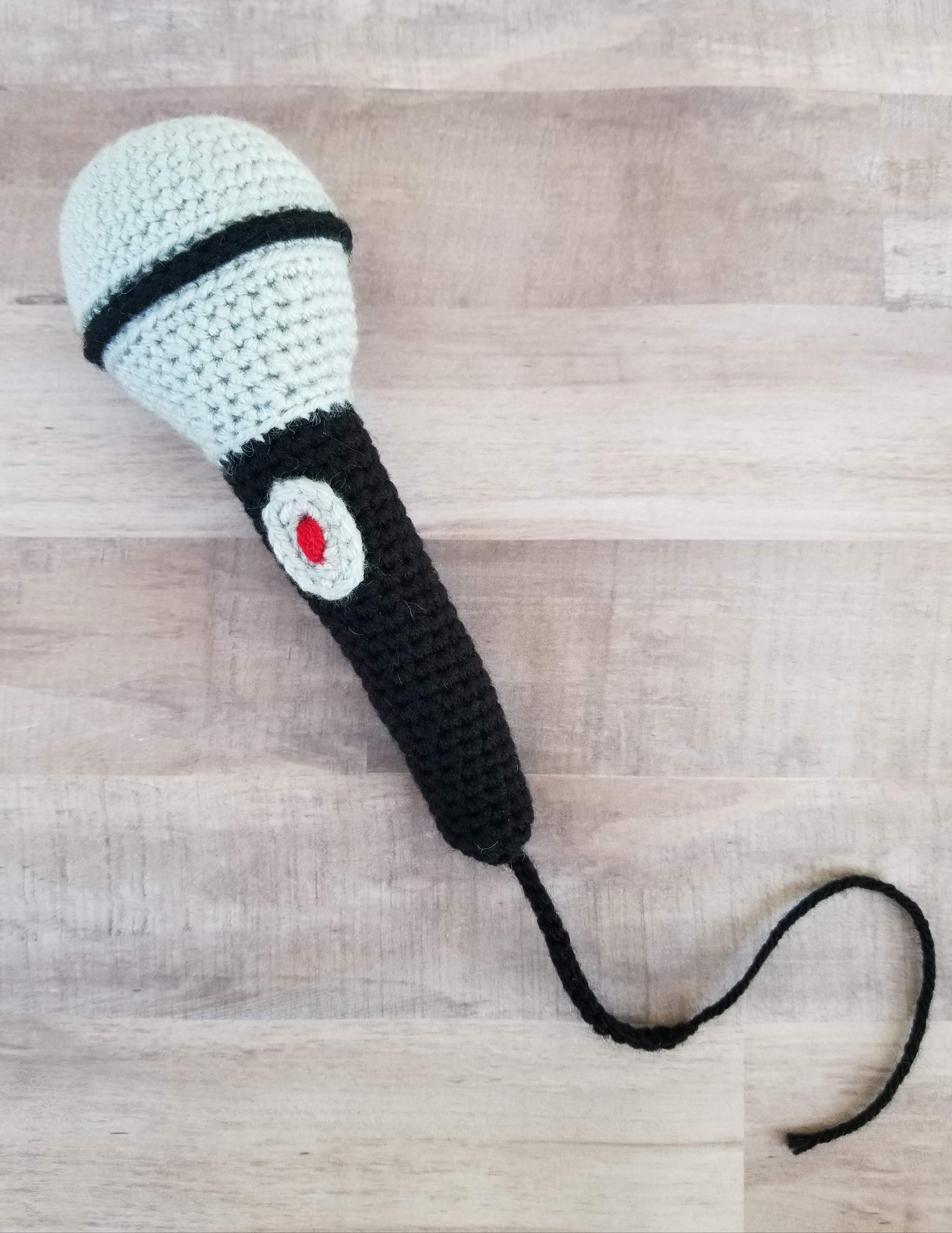 Crochet Stardom Microphone Pretend Play Microphone Plush Microphone for ...