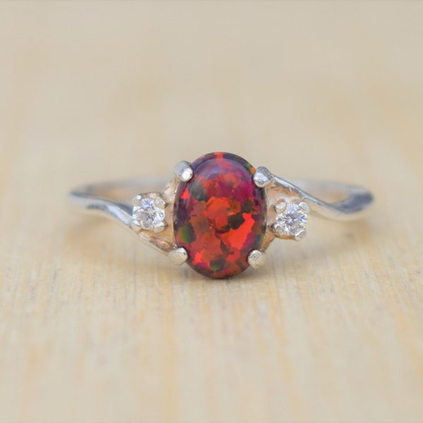 Fire Opal Rings - Etsy