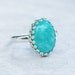 Amazonite Ring, Silver Amazonite Ring, Statement Ring, Turquoise Ring ...