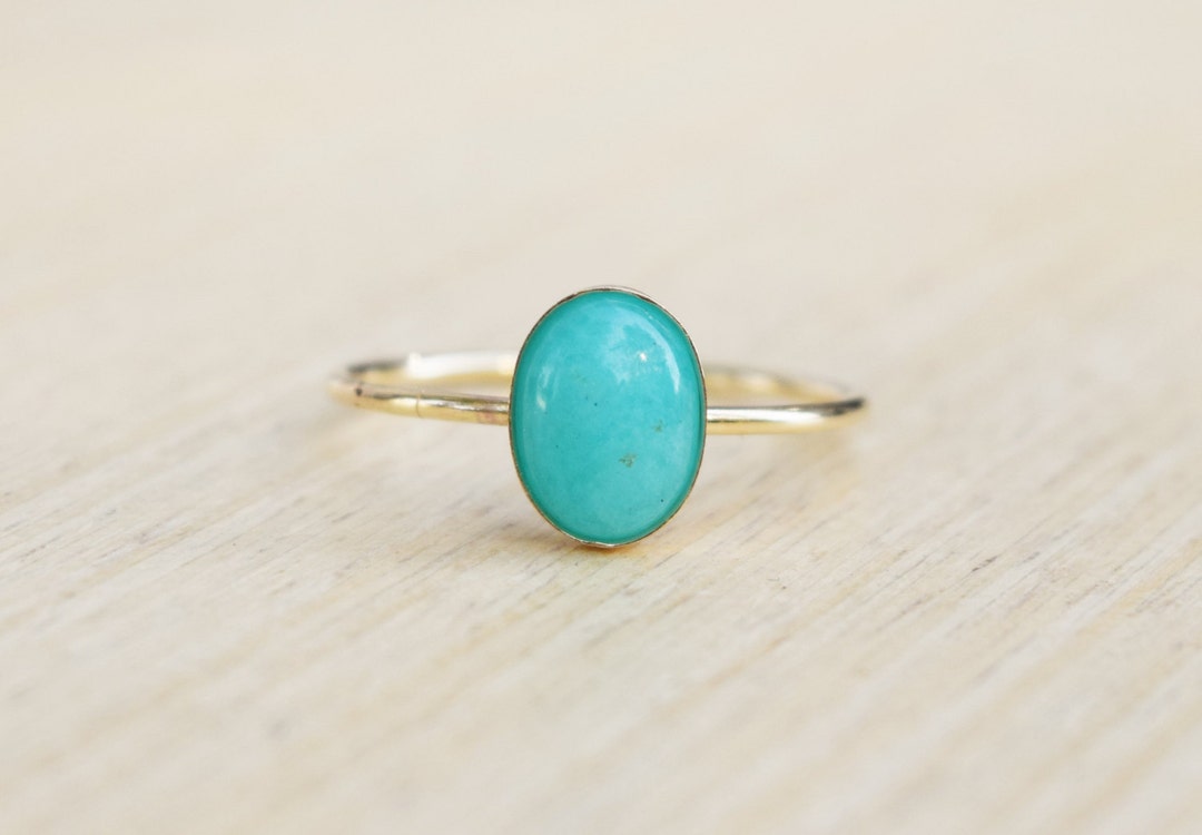 Gold Amazonite Ring, Delicate Gold Ring, Stacking Ring, Stacking ...