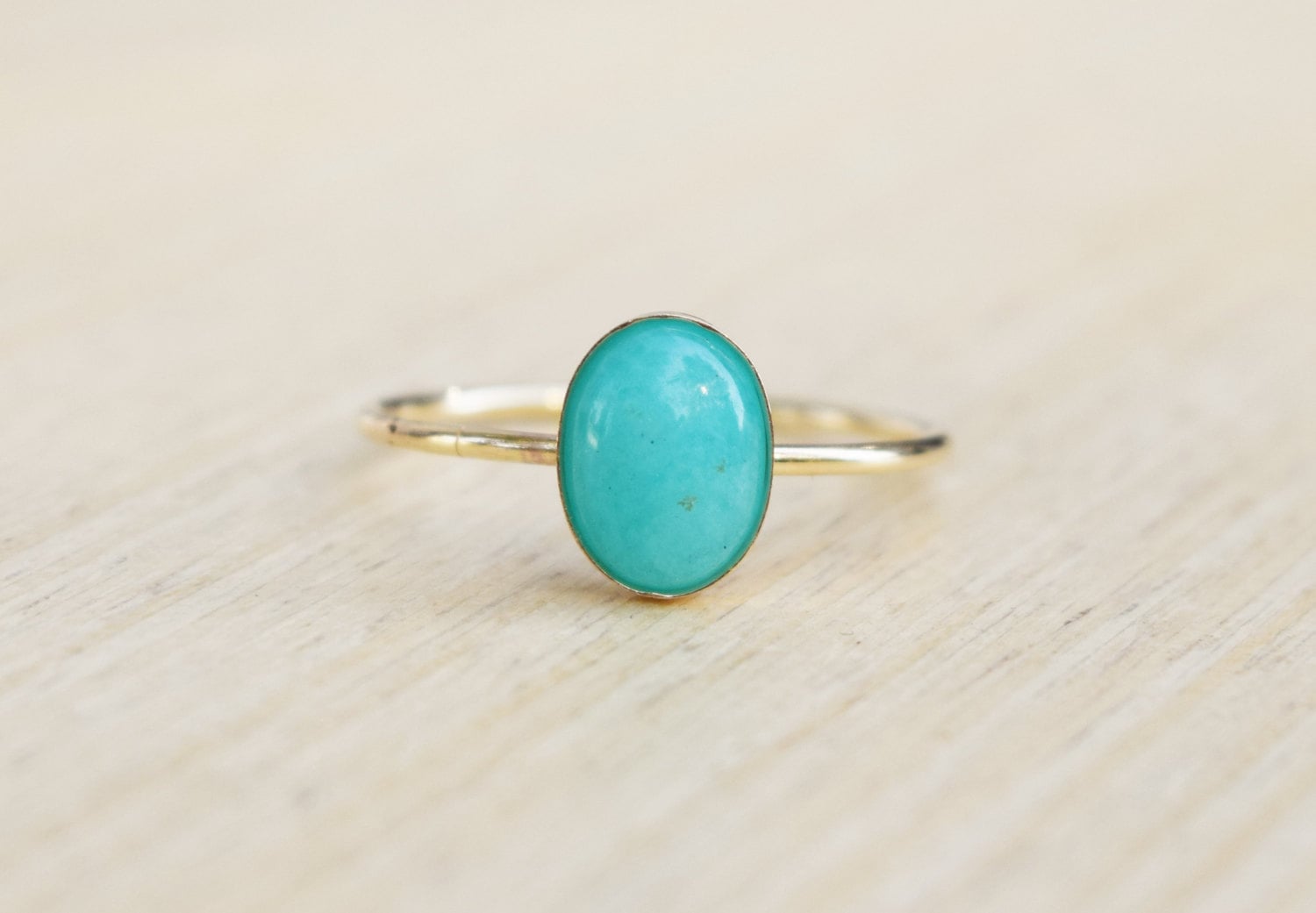 Gold Amazonite Ring Delicate Gold Ring Stacking Ring - Etsy