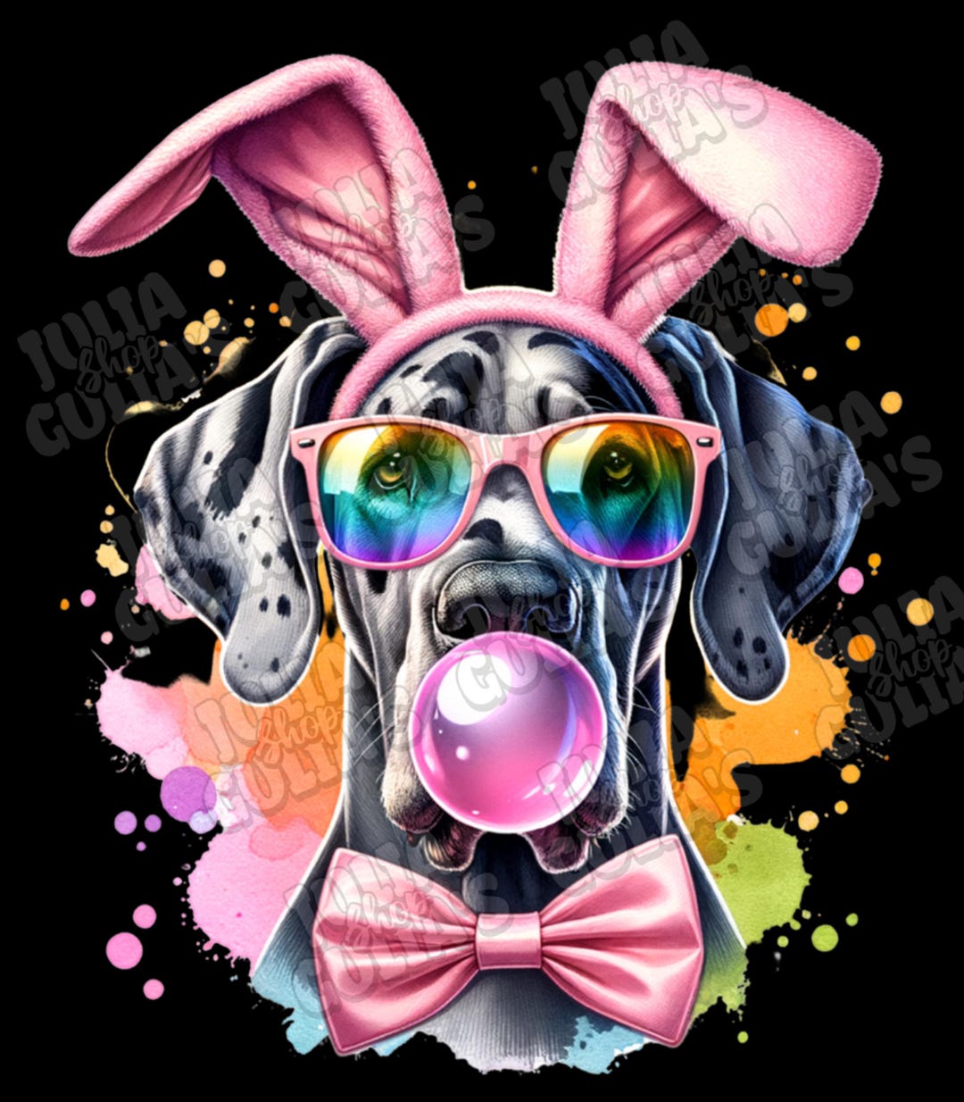 Great Dane PNG, Easter Great Dane, Dog Blowing Bubble, Great Dane ...