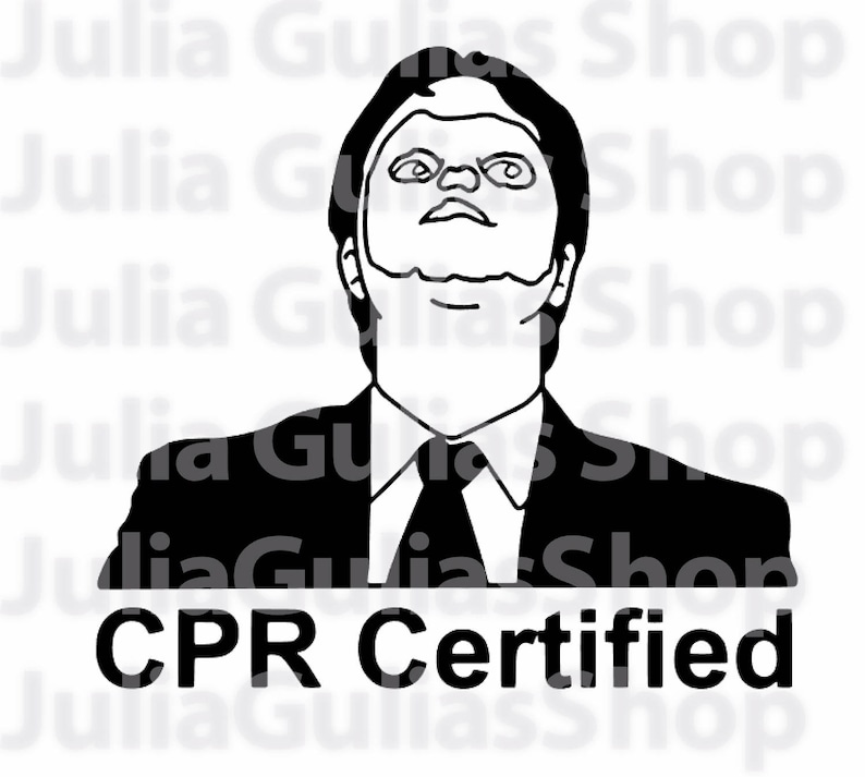Dwight Schrute CPR Certified SVG - Etsy