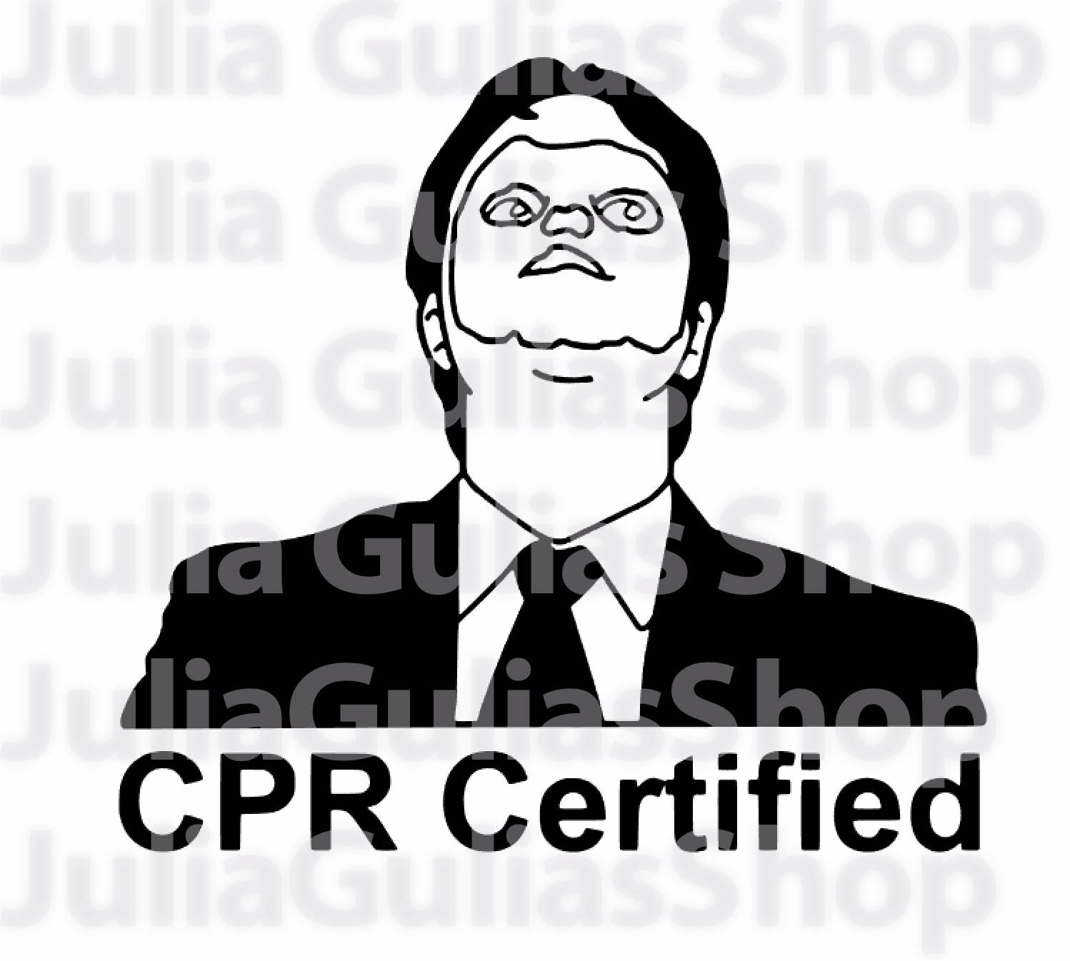 Dwight Schrute CPR Certified SVG - Etsy