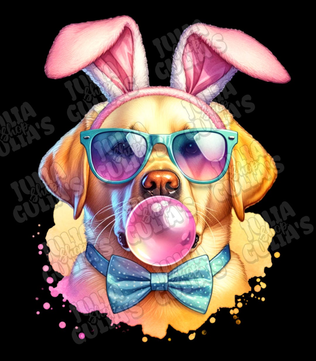 Yellow Lab PNG, Easter Yellow Lab, Dog Easter Bunny, Yellow Lab PNG ...