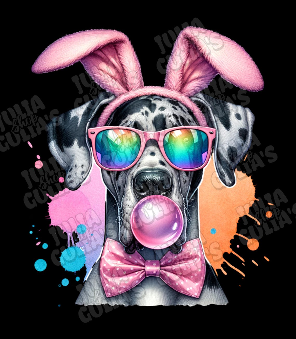 Great Dane PNG, Easter Great Dane, Dog Blowing Bubble, Great Dane ...