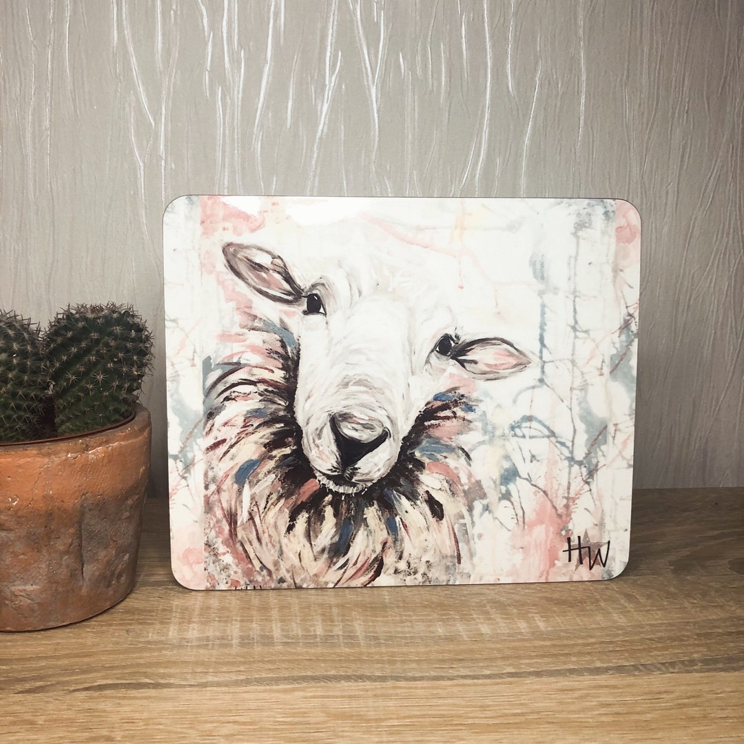 Polly, Sheep Placemat, Farmhouse Table Decor, Animal Print, Country ...