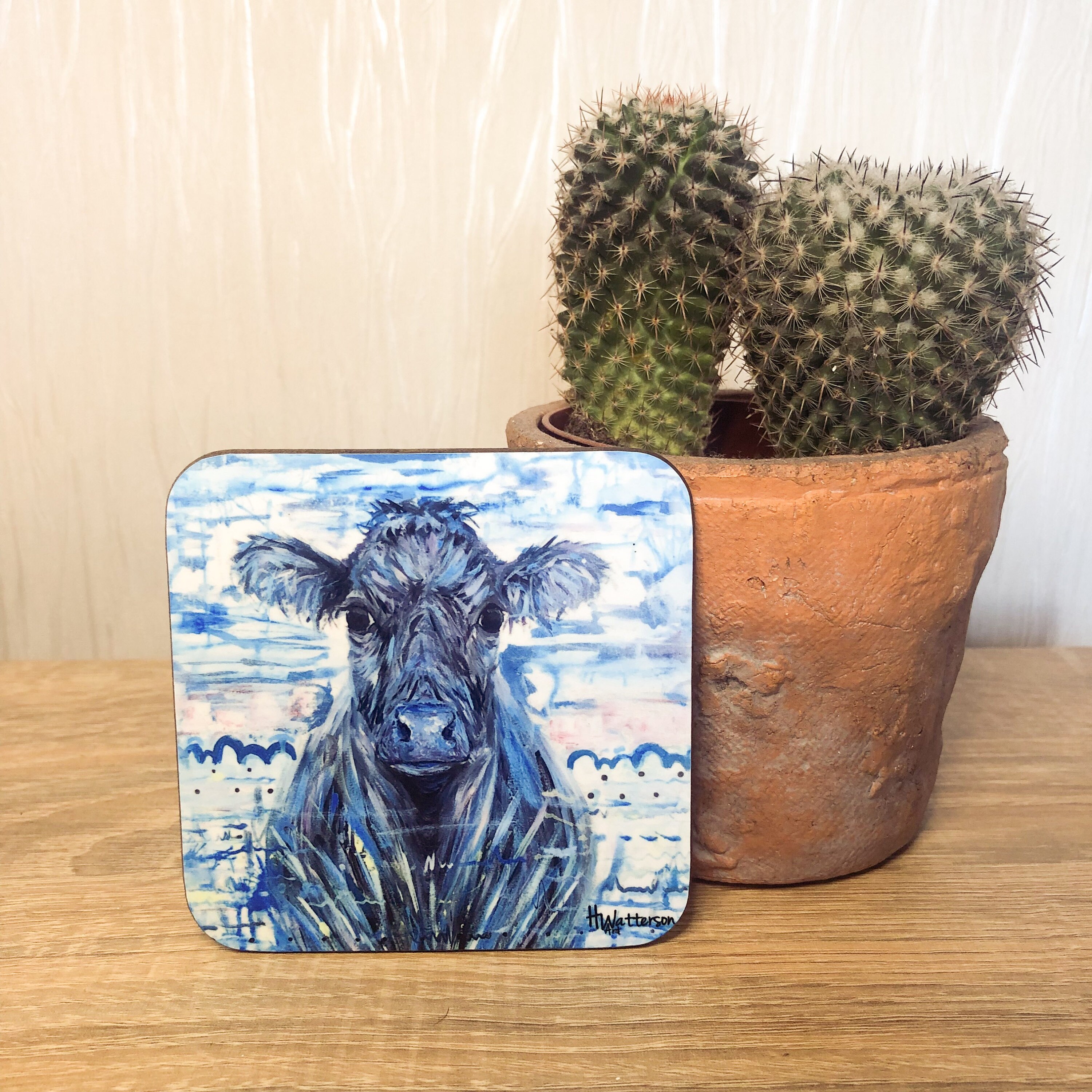 Cow Coaster, Animals Coaster, Farm Animals, Gift for Cow Lovers, Tea ...