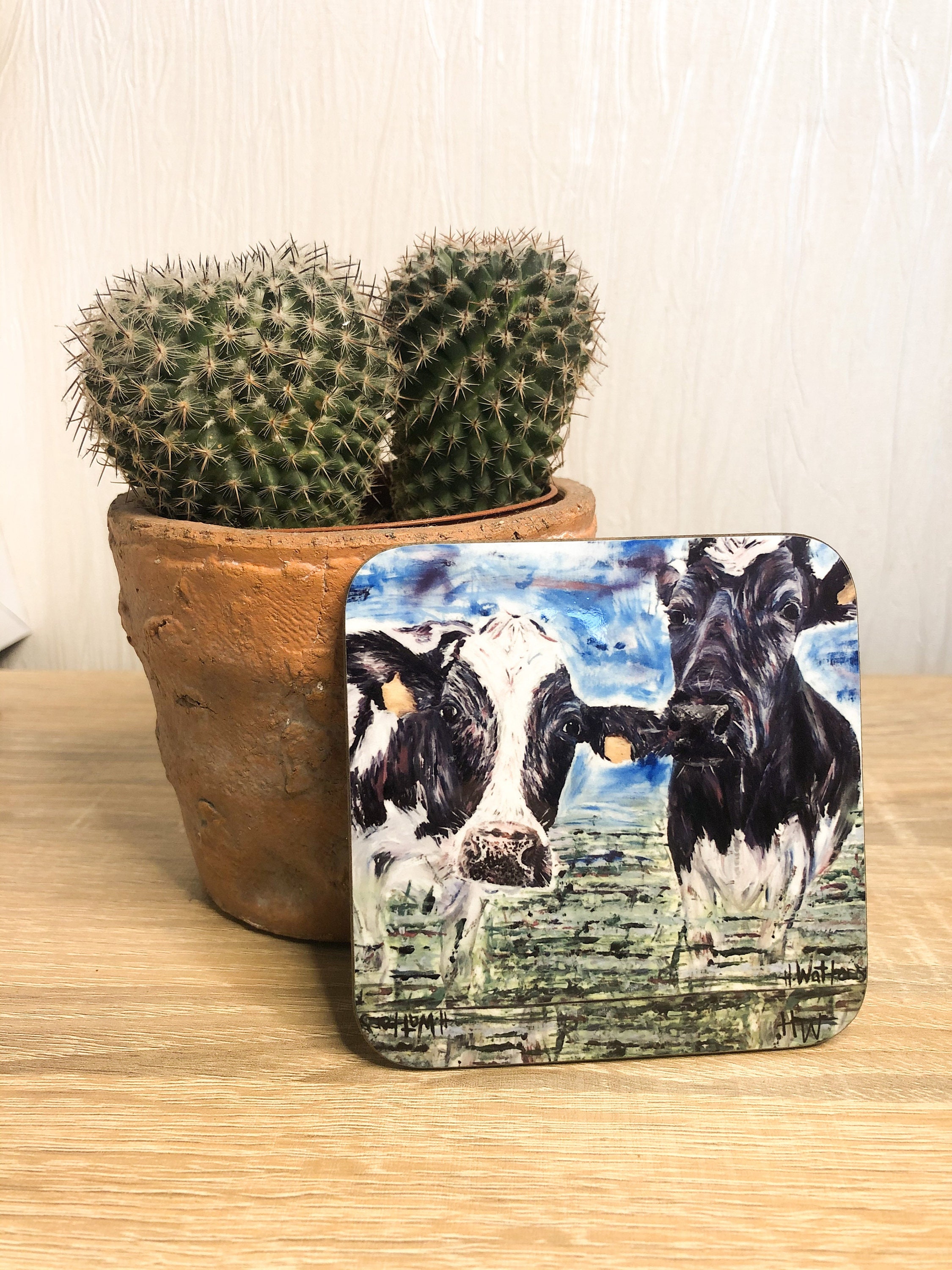 Cows cow coaster animals coaster black & white cows dairy | Etsy