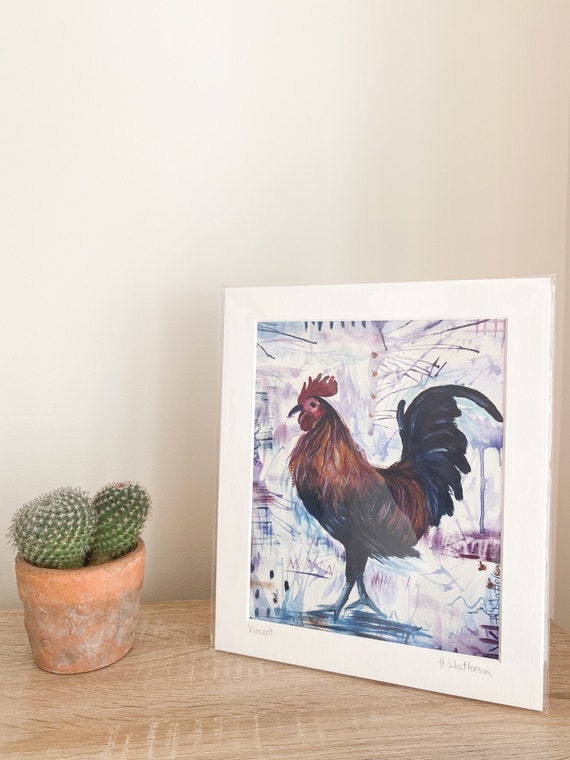 ROOSTER Print Animal Print ROOSTER Art Chicken Art | Etsy