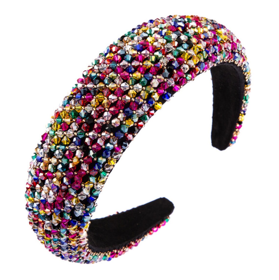 Crystal Decorated Shiny Headband Sparkly Crystal Wide Etsy