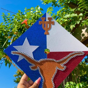 UT Austin Graduation Topper Texas Longhorn Graduation Cap Custom Made ...