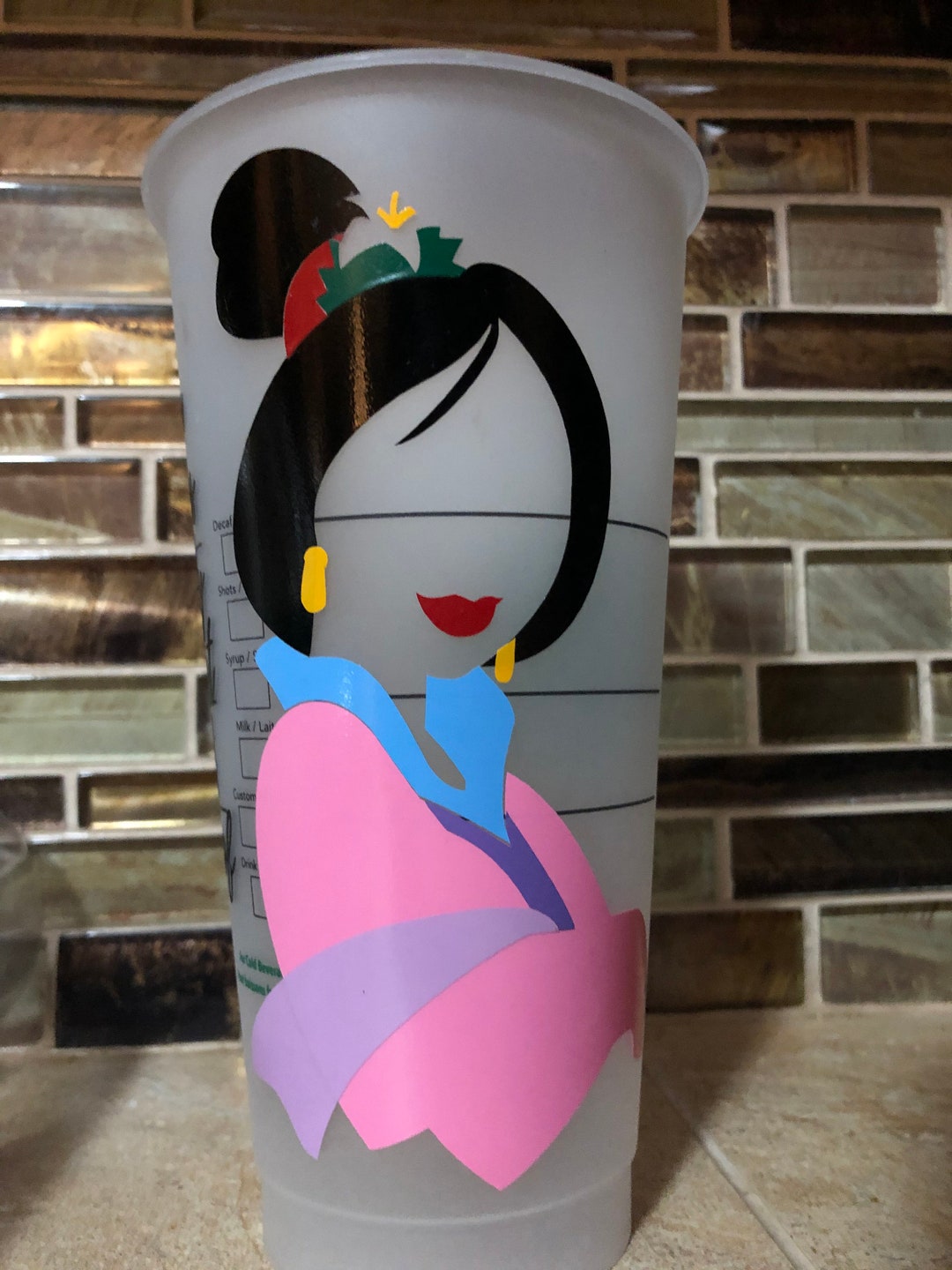 Mulan Character Cup - Etsy