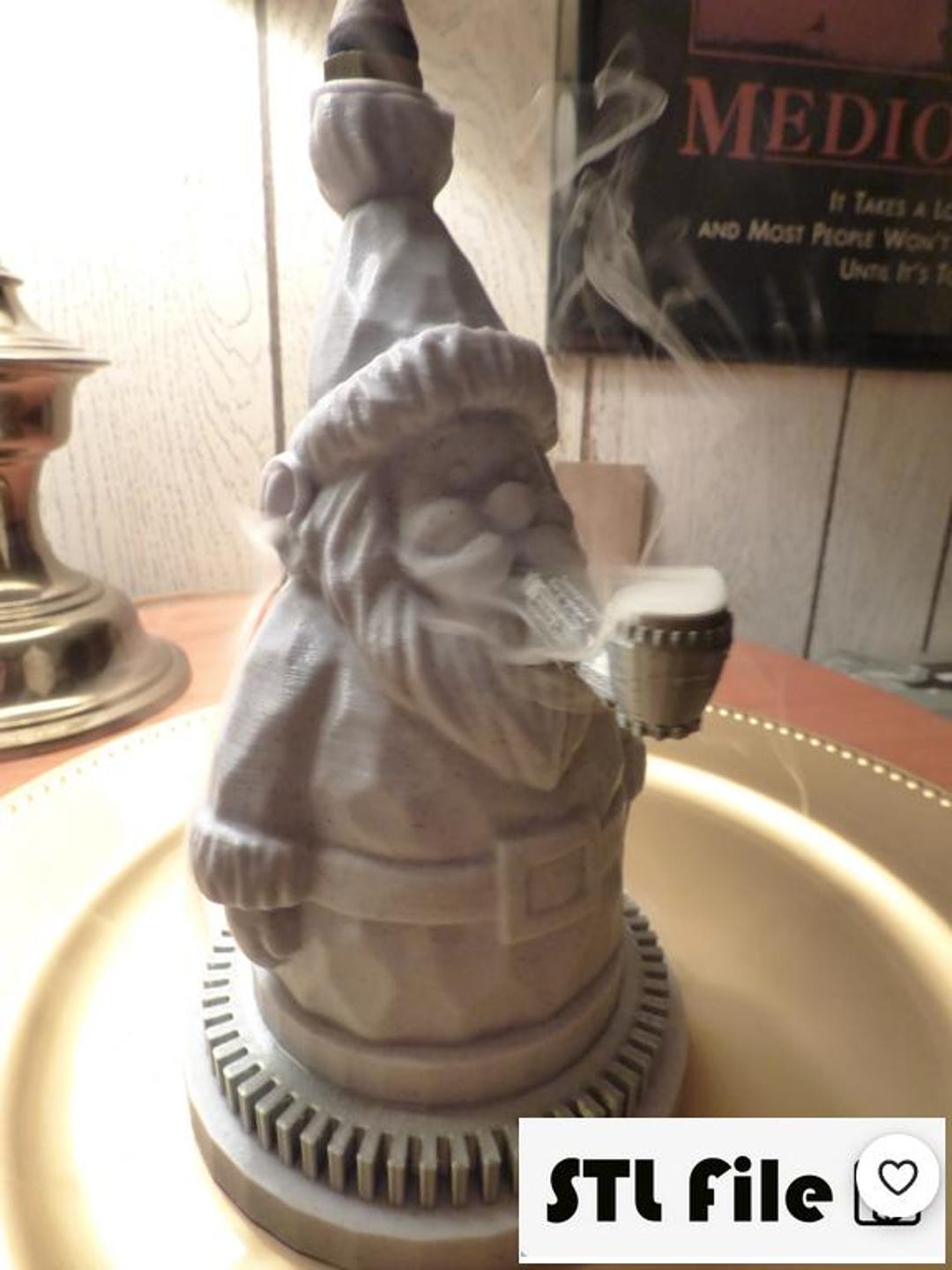 Magic Pipe Smoking Santa Claus! - Backflow Incense Burner Statue With ...