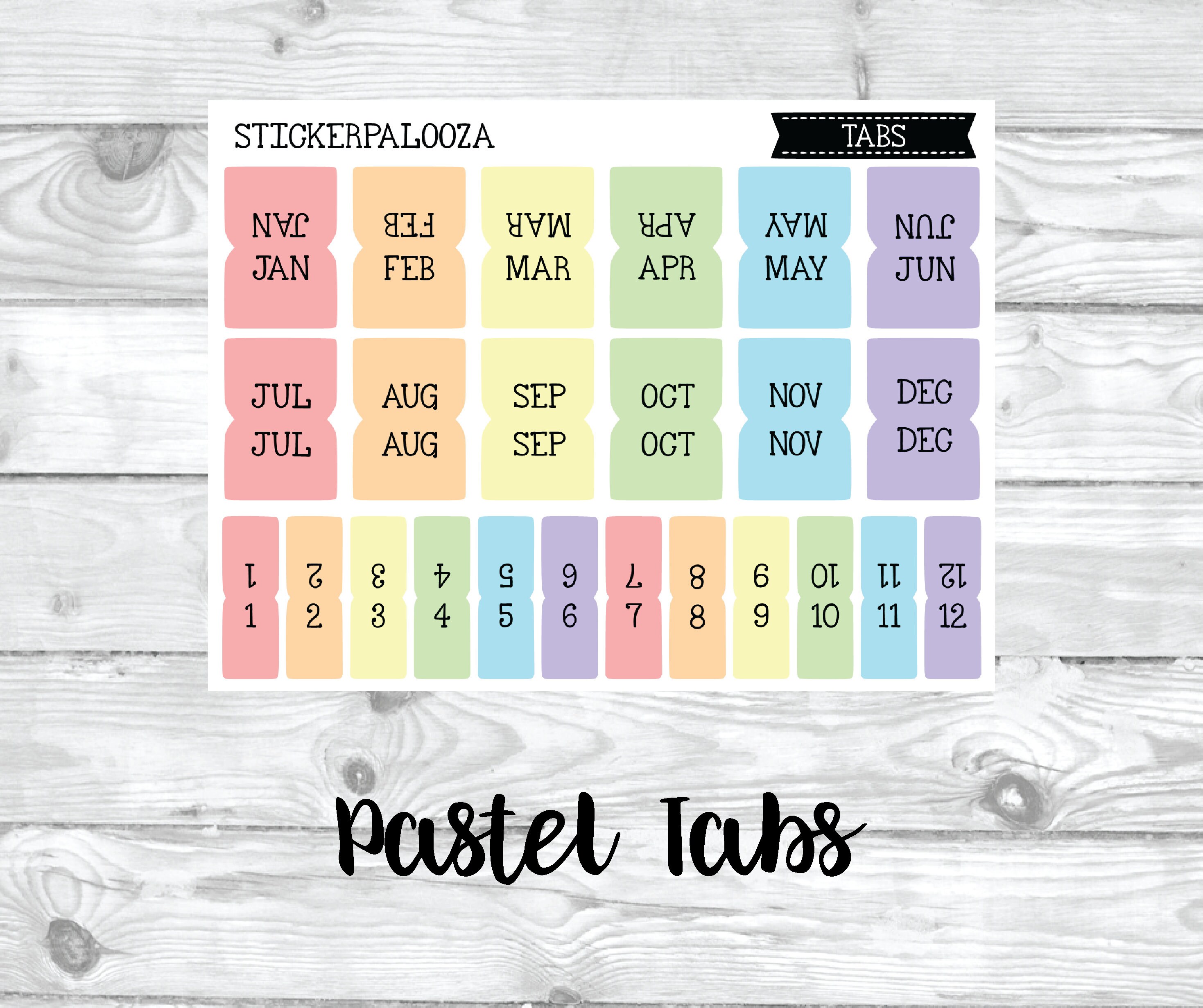 Bullet Journal Tabs Monthly Tabs | Etsy