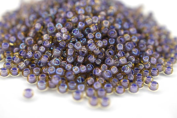 390 EUR kg Toho Seed Beads Inside Color Light Topaz Opaque Lavender Seed Beads DIY Schmuck verschiedene GroBen 11 0 8 0 6 0 Etsy