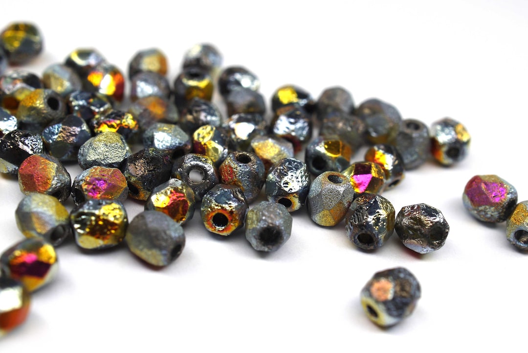 50 Crystal Etched Marea Bohemian Beads 4mm DIY Glass Beads - Etsy