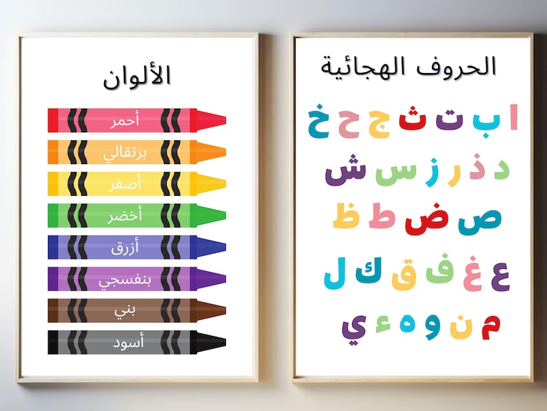 5 Arabic Educational Posters | Learn Arabic Kids Print | Homeschool ...