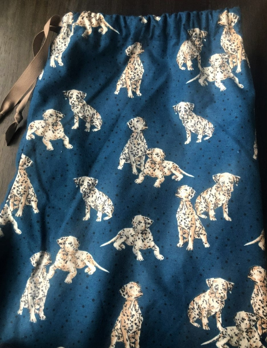 Spotted Dog Pajama Pants - Adult Size Large - Etsy