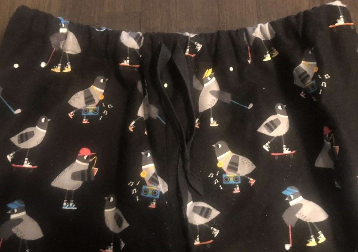 Sporting Pigeons Pajama Pants - Adult Size XL - Etsy