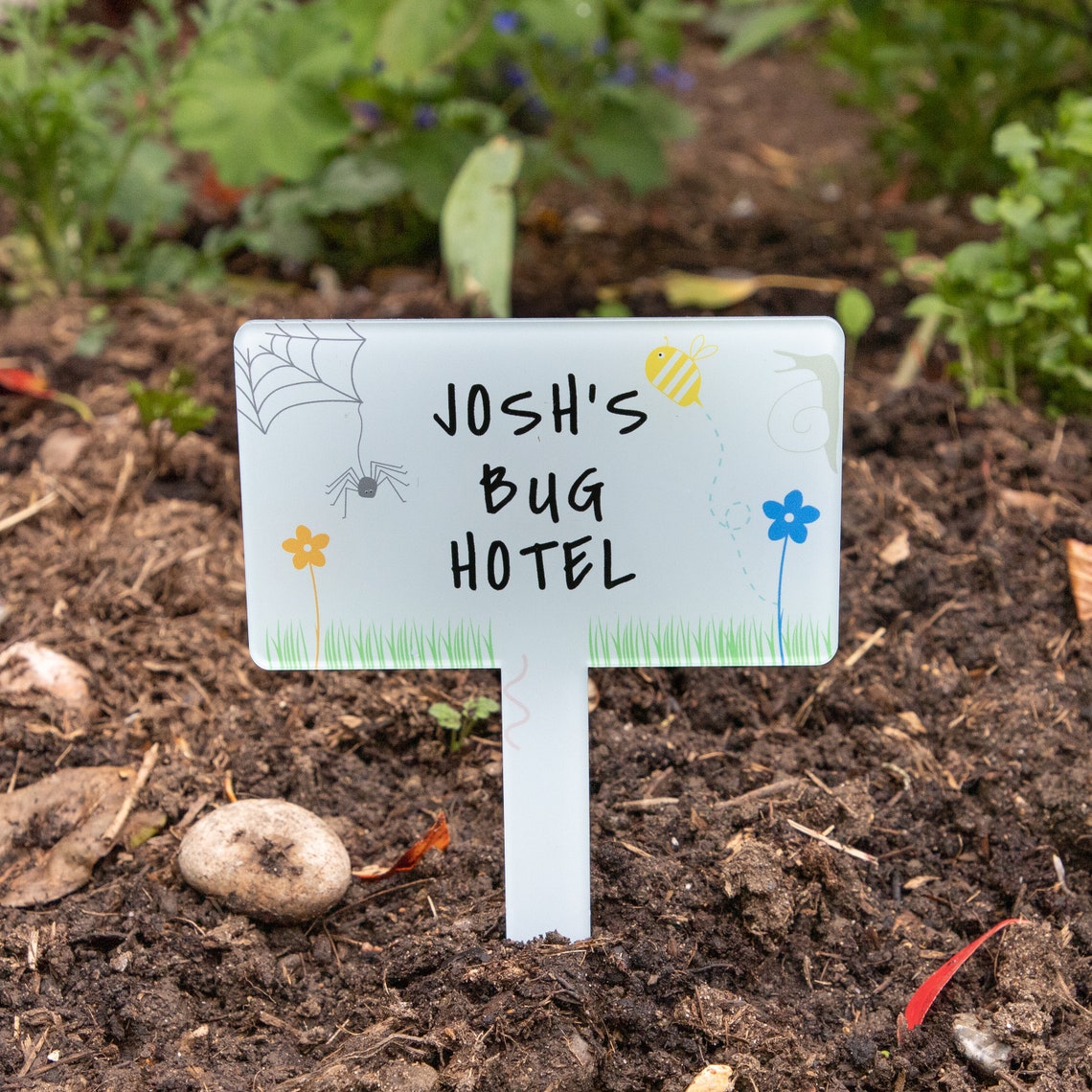 Personalised Acrylic Bug Hotel Garden Sign - Etsy UK