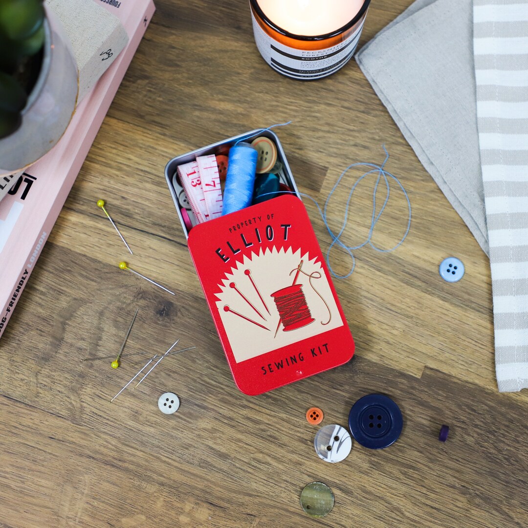 Personalised Sewing Kit Mini Sewing Storage Tin - Etsy UK