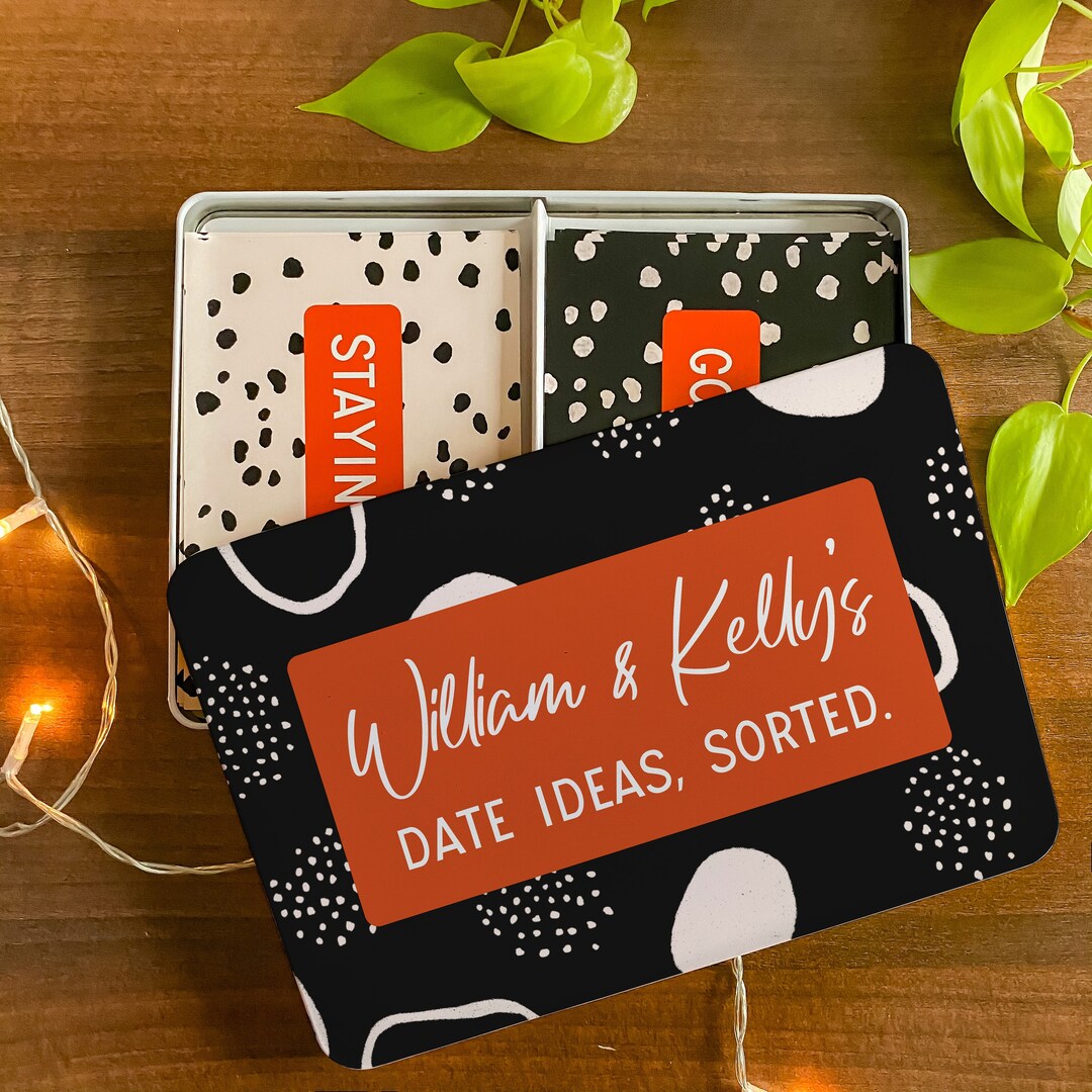 Personalised in and Out Date Night Cards Tin Date Night Ideas Couple ...