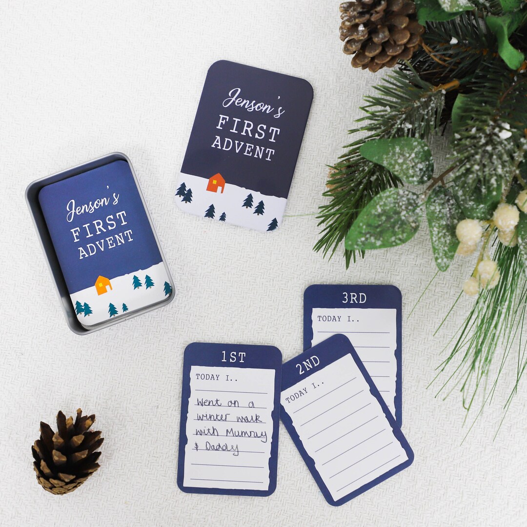 Personalised Baby's First Advent Calendar Tin - Etsy UK