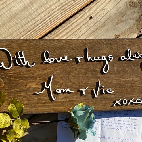 Handwritten Keepsake Sign - Etsy