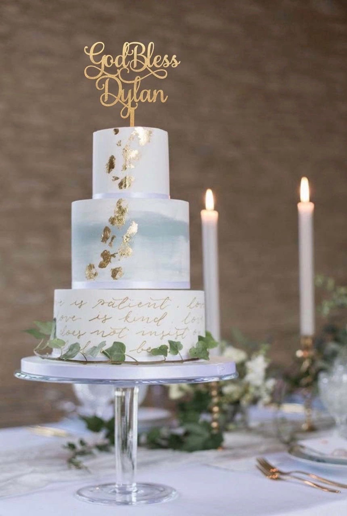 God Bless Cake Topperbaptism Cake Topperchristening Cake | Etsy