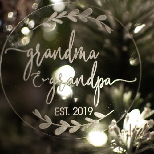 Pregnancy Announcement Grandparents Christmas Ornament Baby | Etsy