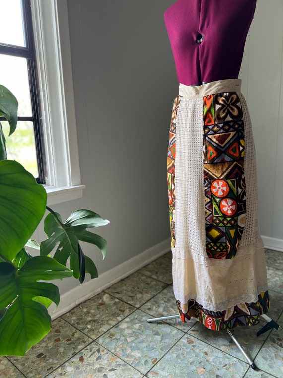 60s Retro Tiki Tumbleweeds Psychedelic Crochet Knit M… - Gem