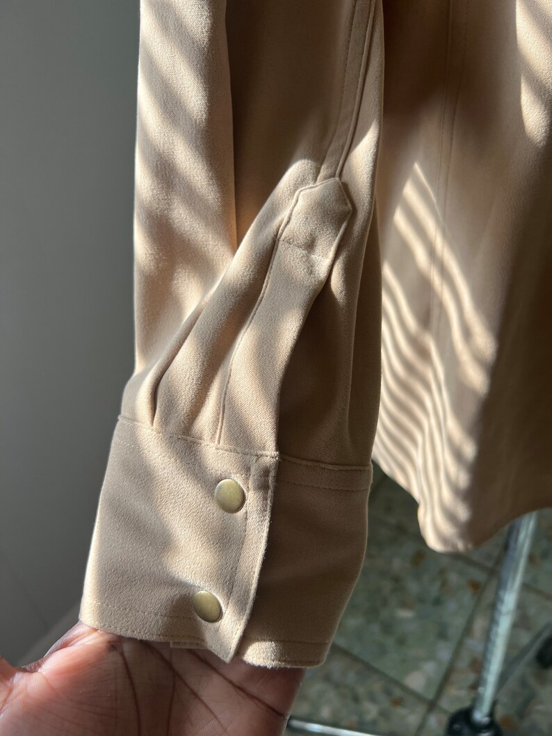 90s Joanna Tan Plus Size Western Wear Top Faux Suede - Etsy