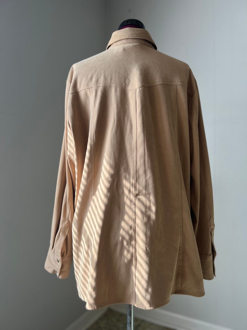 90s Joanna Tan Plus Size Western Wear Top Faux Suede - Etsy