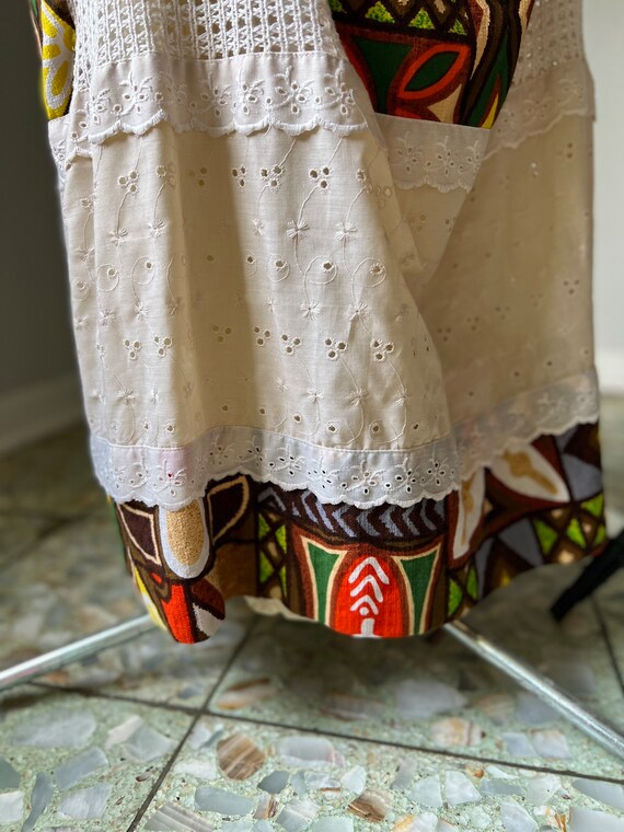 60s Retro Tiki Tumbleweeds Psychedelic Crochet Knit M… - Gem