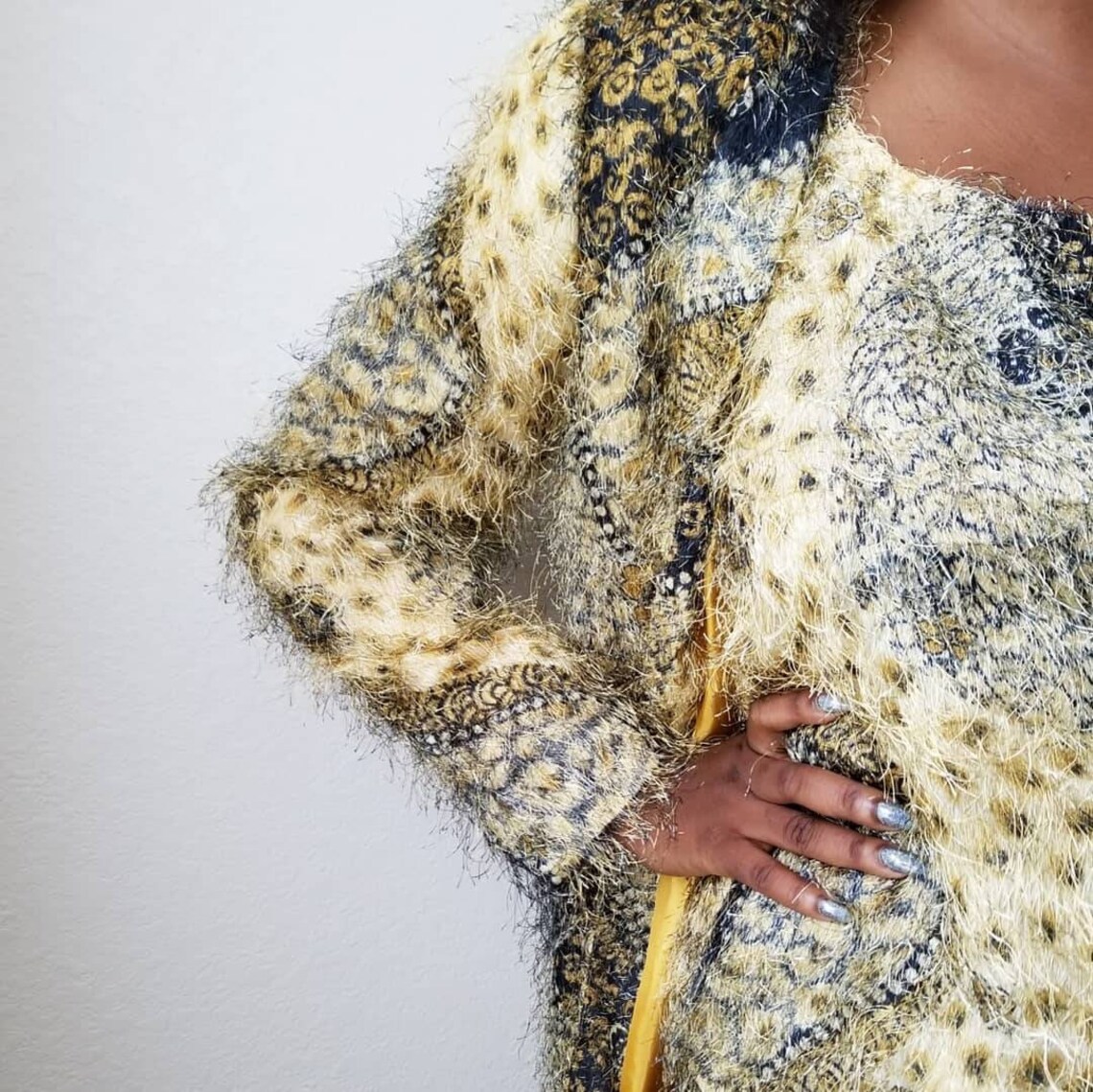 90s Russell Kemp Fuzzy Hairy Blazer Jacket and Matching Top - Etsy