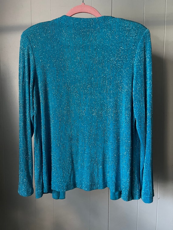90s Ronnie Nicole by Ouida Aqua Blue Glitter Sparkle … - Gem