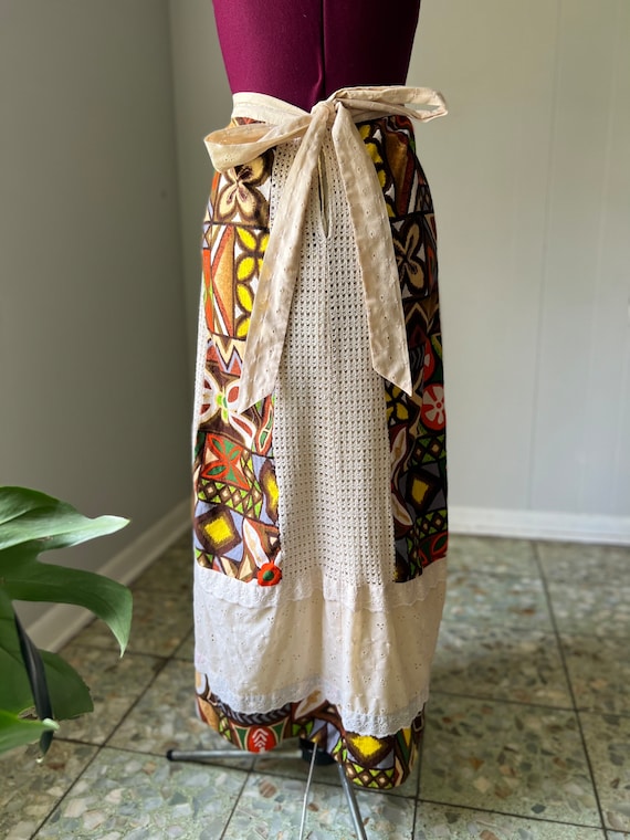 60s Retro Tiki Tumbleweeds Psychedelic Crochet Knit M… - Gem