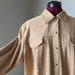 90s Joanna Tan Plus Size Western Wear Top Faux Suede - Etsy