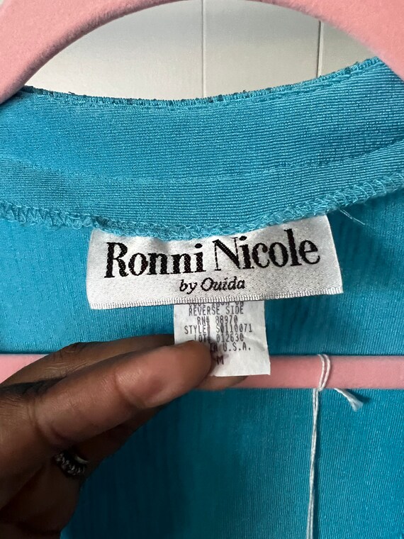 90s Ronnie Nicole by Ouida Aqua Blue Glitter Sparkle … - Gem
