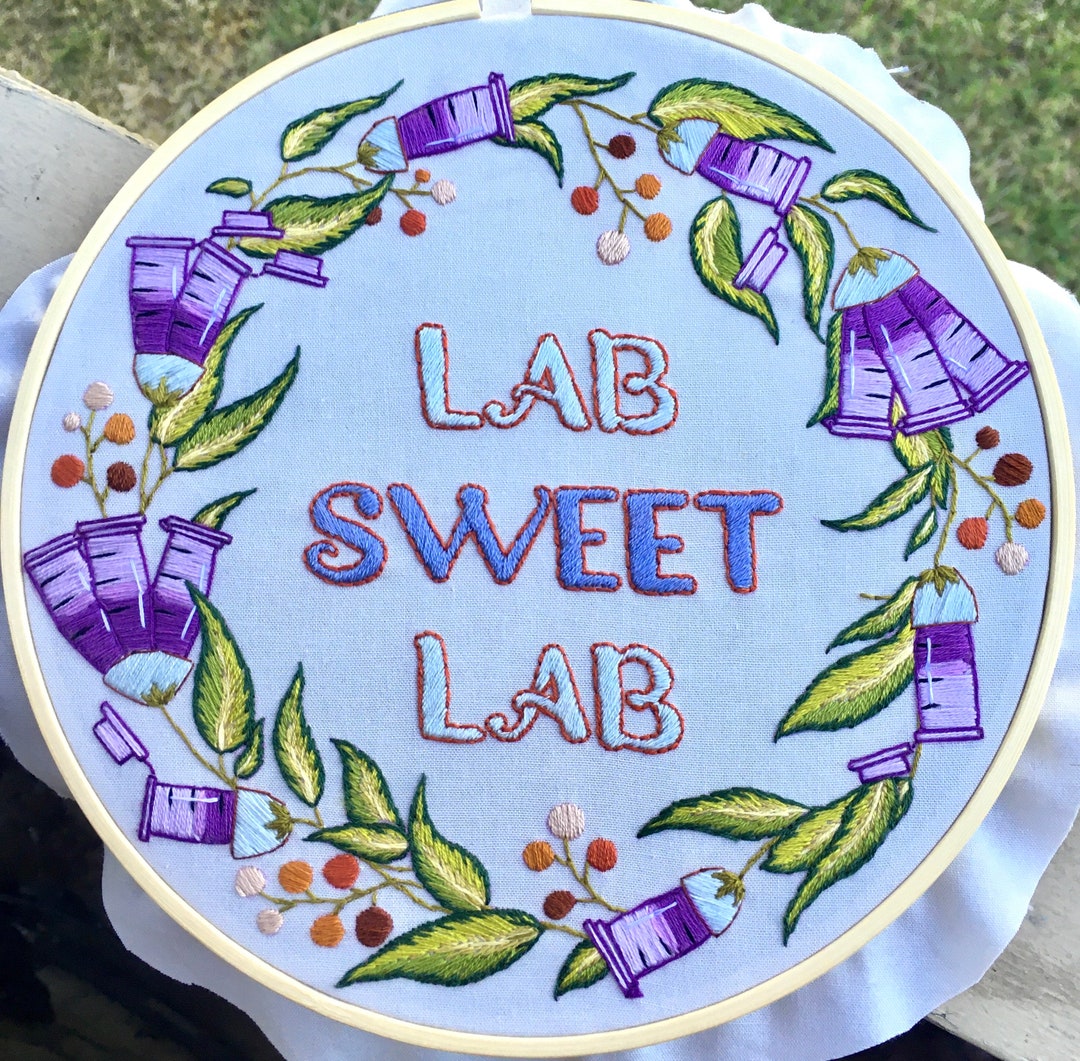 Lab Sweet Lab Science Embroidery - Etsy