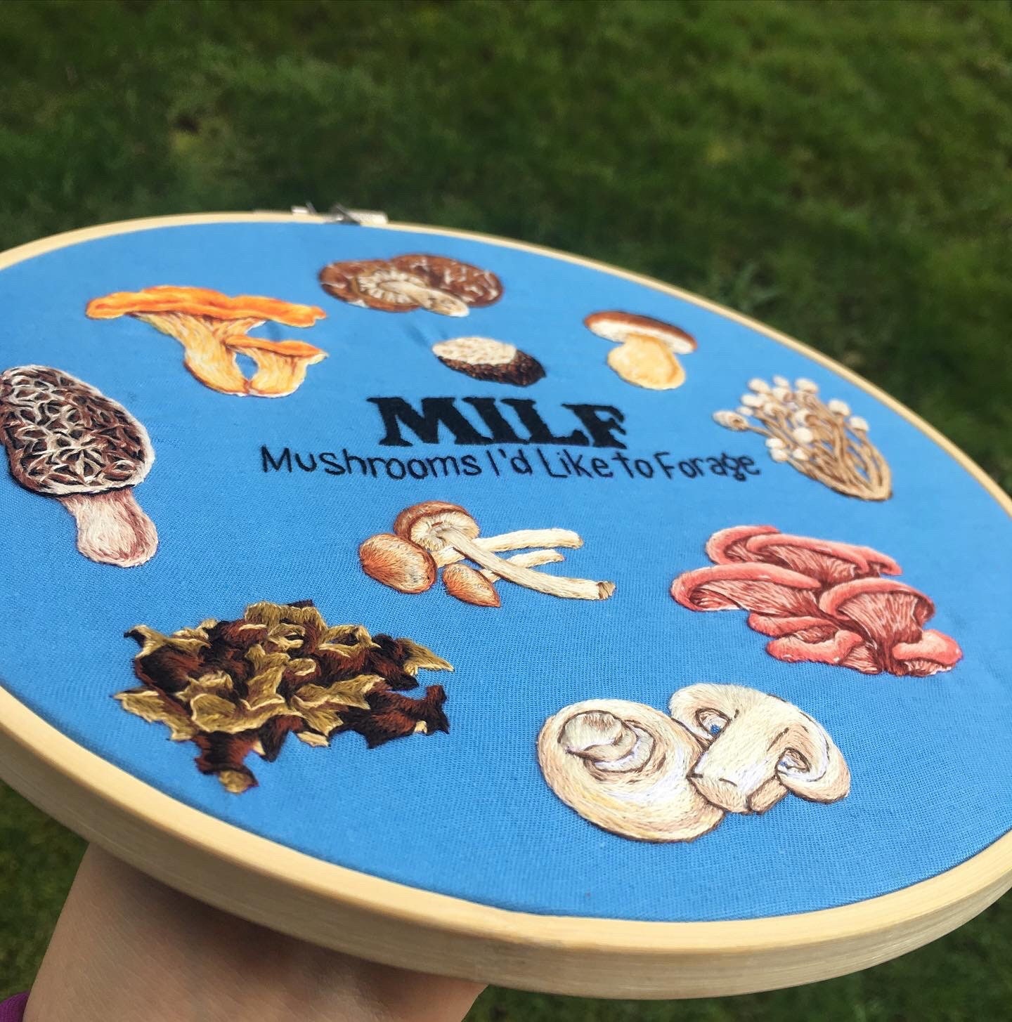 Mushroom Foraging, Mycology Punny MILF Embroidery - Etsy